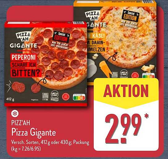Pizz'ah Pizza Gigante Angebot bei Aldi Nord