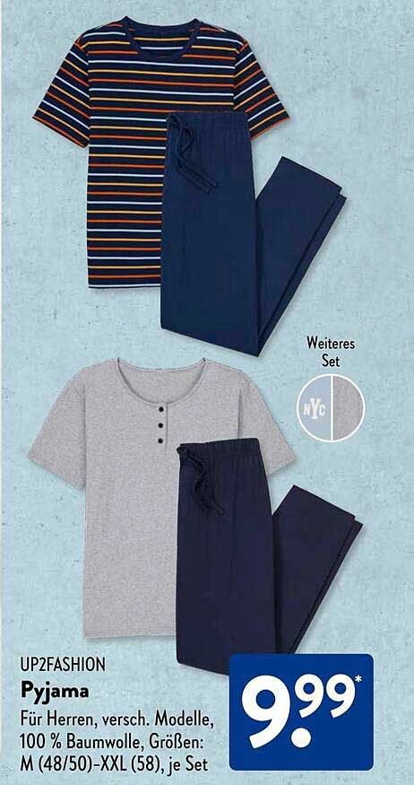 Pyjama Angebot bei Aldi Süd