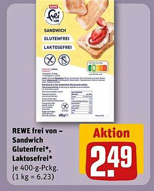 Rewe Frei Von – Sandwich Glutenfrei*, Laktosefrei* Angebot bei REWE ...
