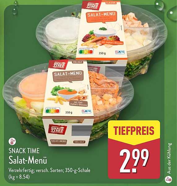 Salat-Menü Angebot bei Aldi Nord