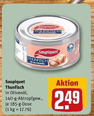 Saupiquet Thunfisch In Olivenöl Angebot bei REWE Center - ProspektGuru.de