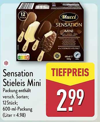 Sensation Stieleis Mini Angebot bei Aldi Nord - ProspektGuru.de