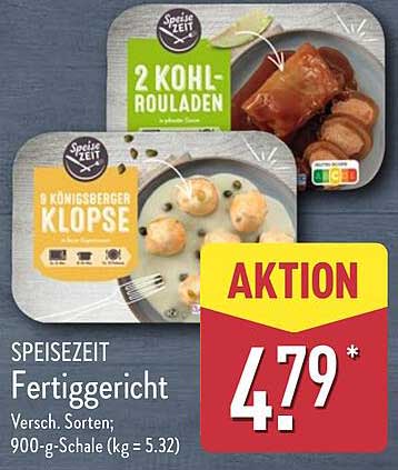 Spisezeit Fertiggericht Angebot bei Aldi Nord - ProspektGuru.de