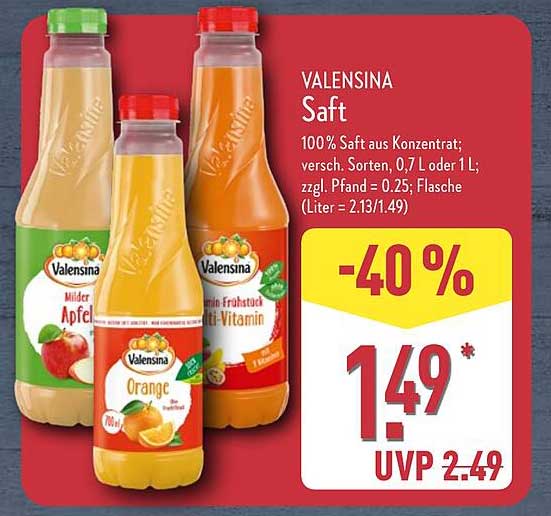 Valensina Saft Angebot bei Aldi Nord