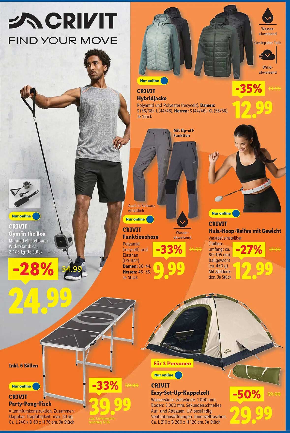 Crivit Hybridjacke Angebot bei Lidl - ProspektGuru.de
