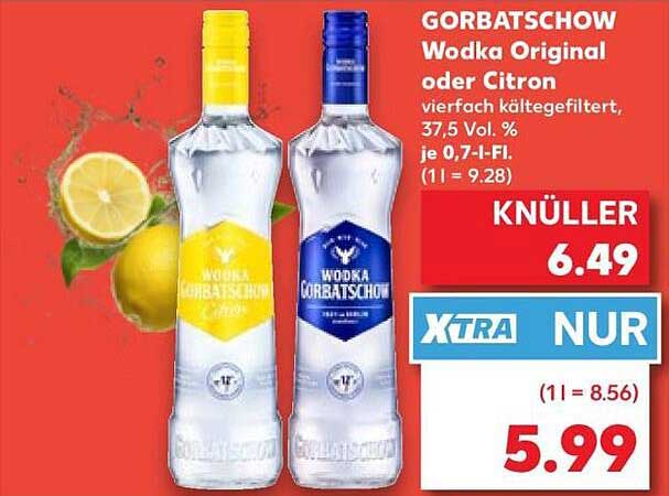 Gorbatschow Wodka Original Oder Citron Angebot bei Kaufland ...