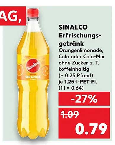 Sinalco Erfrischungsgetränk Orangensirup, Cola Oder Cola-Mix Ohne ...