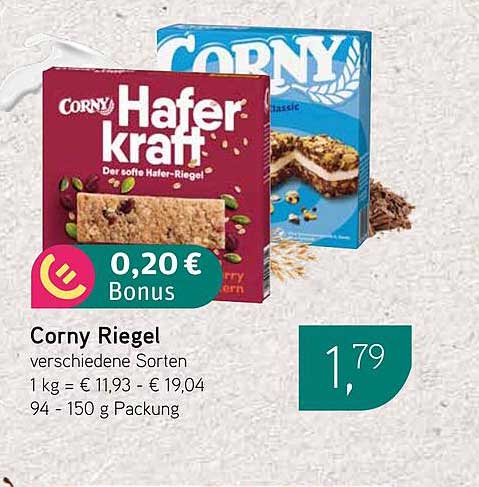 Corny Riegel Verschiedene Sorten Angebot bei Dornseifer - ProspektGuru.de