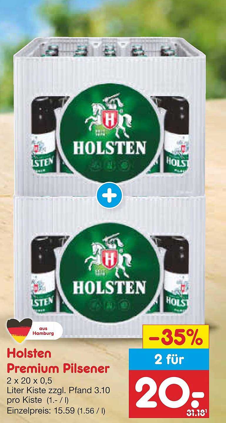 Holsten Premium Pilsener 2 X 20 X 0,5 Angebot bei Netto Marken-Discount