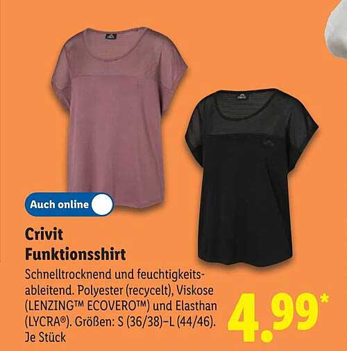 Crivit Funktionsshirt Angebot bei Lidl - ProspektGuru.de