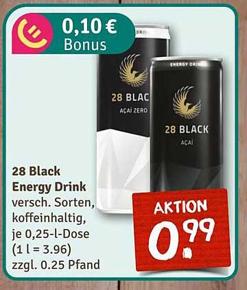 28 Black Energy Drink - Verschiedene Sorten Zum Aktionspreis Angebot ...