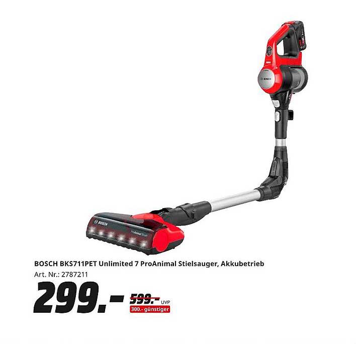 Bosch Bks711pet Unlimited 7 Proanimal Stielsauger Akkubetrieb