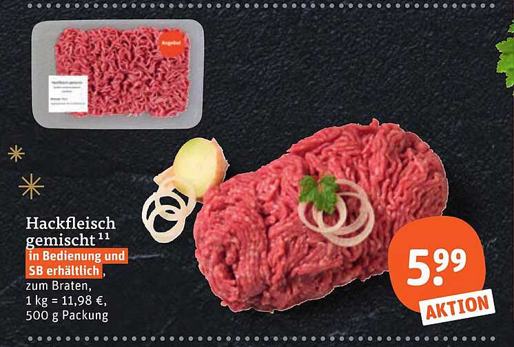 Hackfleisch Gemischt 500 G Zum Aktionspreis Angebot bei tegut ...