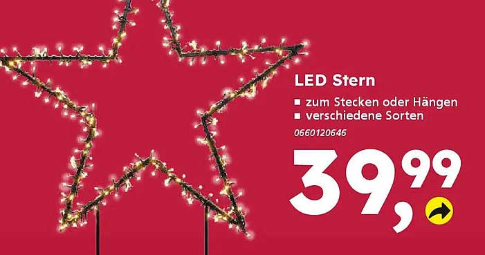 Led Stern Zum Stecken Oder Hängen - Verschiedene Sorten Angebot bei ...