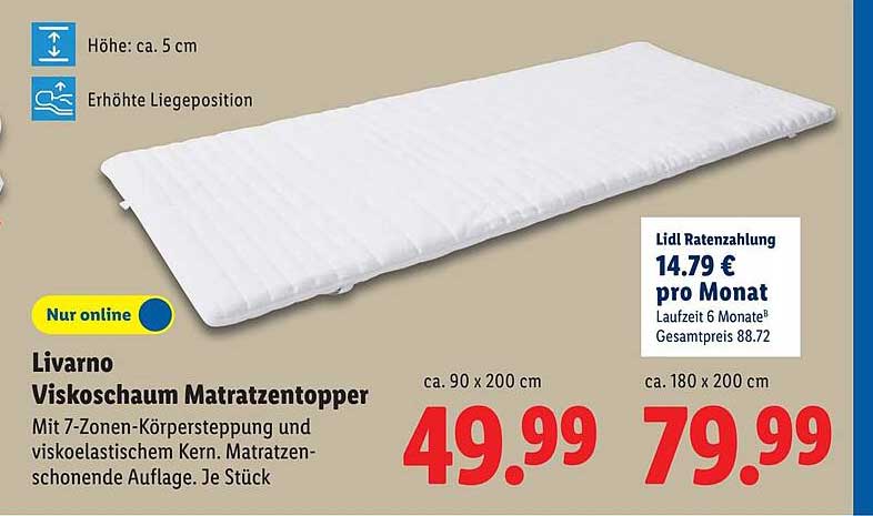 Schãƒâne Matratzentopper 140x200 Lidl Fotos