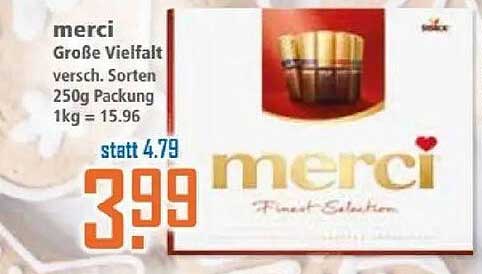 Merci - Große Vielfalt In Verschiedenen Sorten, 250G Packung Angebot ...