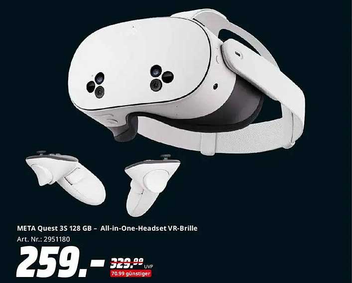Meta Quest 3S 128 Gb – All-In-One-Headset Vr-Brille Angebot bei Saturn ...