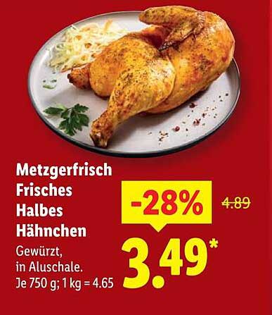 Halbes Hahnchen Nahrwerte
