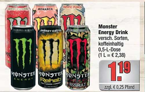 Monster Energy - Verschiedene Sorten Angebot bei Globus - ProspektGuru.de