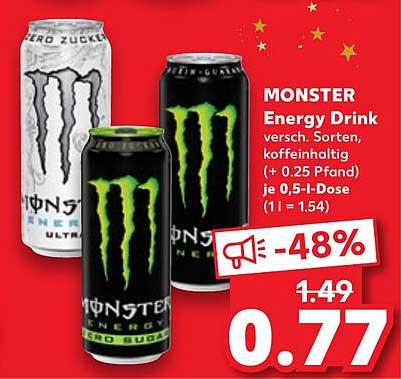 Monster Energy Drink - Verschiedene Sorten, Koffeinhaltig Angebot bei ...