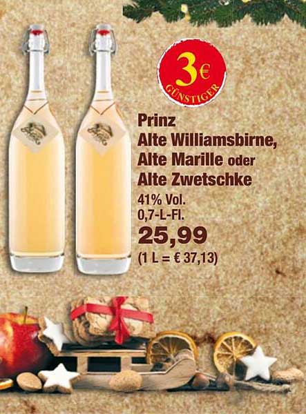Prinz Alte Williamsbirne, Alte Marille Oder Alte Zwetschke Angebot bei ...