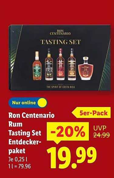 Ron Centenario Rum Tasting Set Entdeckerpaket Angebot bei Lidl ...