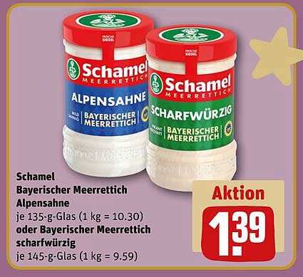 Schamel Bayerischer Meerrettich Alpensahne Und Scharfwürzig Angebot bei ...