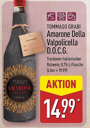 Tommaso Grabi Amarone Della Valpolicella D.o.c.g. Angebot bei Aldi Nord ...