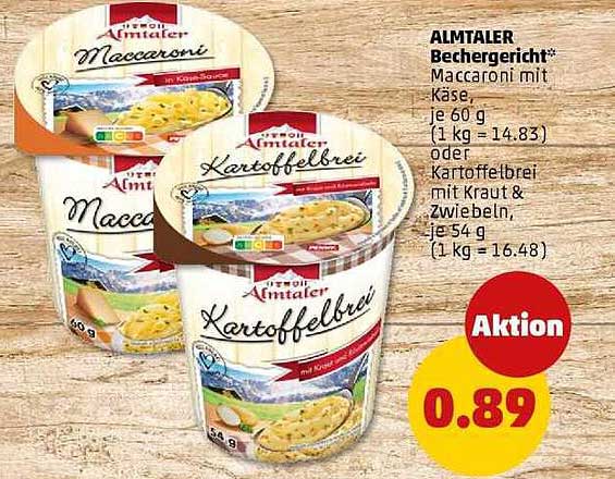 Almtaler Bechergericht* Maccaroni Mit Käse Oder Kartoffelbrei Mit Kraut ...