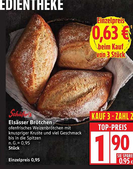 Elsässer Brötchen Ofenfrisches Weizenbrötchen Mit Knuspriger Kruste Und ...