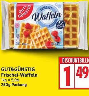 Gut&Günstig Frischei-Waffeln Angebot bei Edeka - ProspektGuru.de