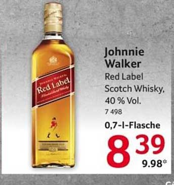 Johnnie Walker Red Label Scotch Whisky, 40% Vol. Angebot bei Edeka ...