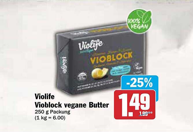 Violife Vioblock Vegane Butter Angebot bei AEZ - ProspektGuru.de