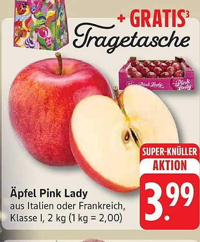 Äpfel Pink Lady Angebot bei E-Center - ProspektGuru.de