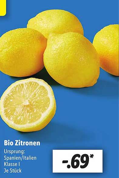 Bio Zitronen Angebot bei Lidl