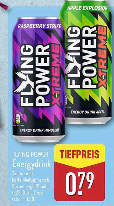 Flying Power Energidrink Angebot bei Aldi Nord