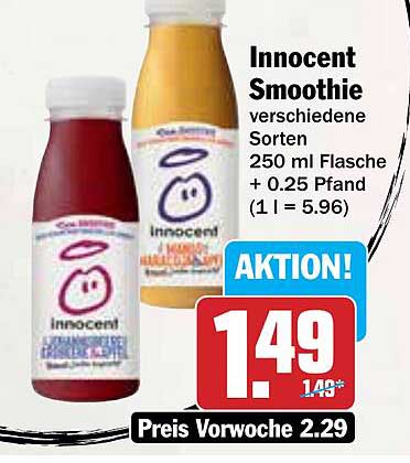 Innocent Smoothie Angebot bei Hit - ProspektGuru.de