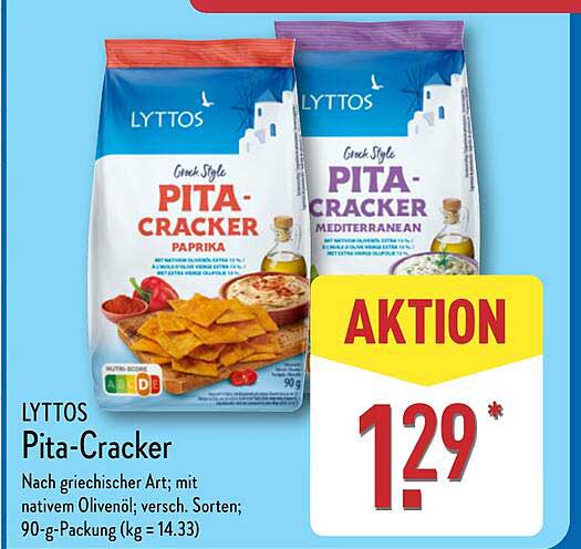 Lyttos Pita-Cracker Angebot bei Aldi Nord