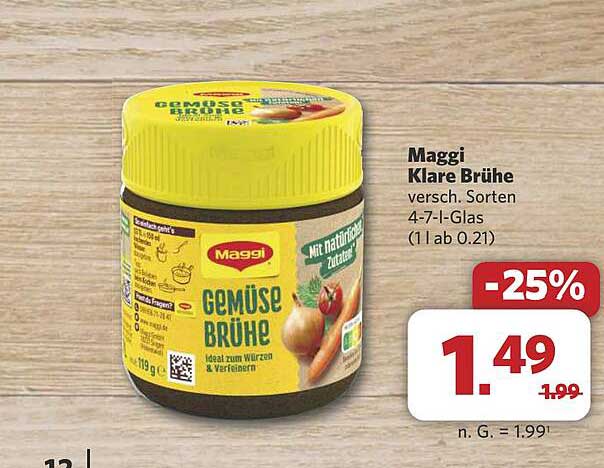 Maggi Klare Brühe Angebot bei Combi - ProspektGuru.de