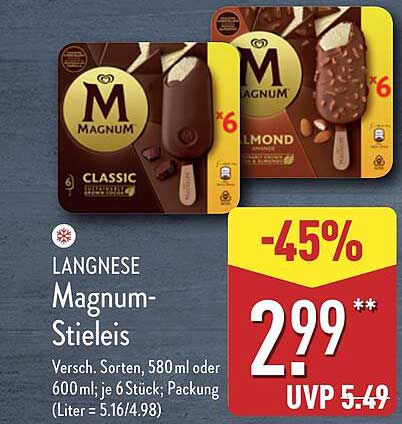 Magnum-Stieleis Angebot bei Aldi Nord - ProspektGuru.de