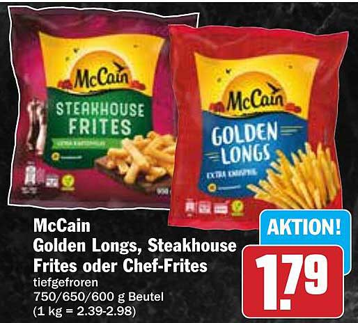 Mccain Golden Longs, Steakhouse Frites Oder Chef-Frites Angebot bei Hit