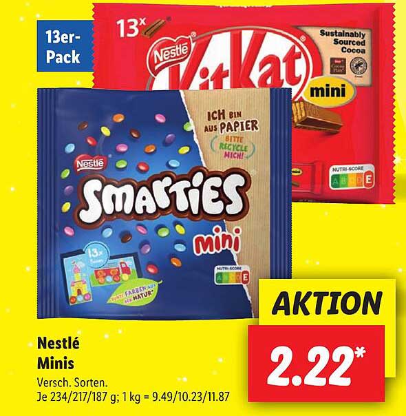 Nestlé Smarties Mini Angebot bei Lidl