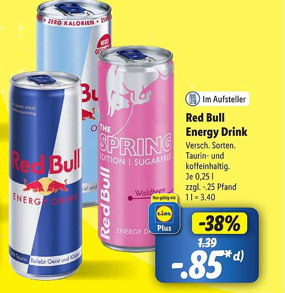 Red Bull Energy Drink Angebot bei Lidl