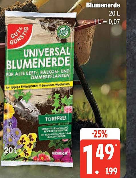 Universal Blumenerde Angebot bei Edeka