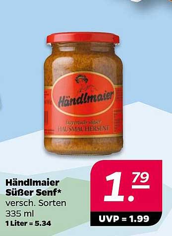 Händlmaier Süßer Senf* Verschieden. Sorten 335 Ml Angebot bei NETTO ...