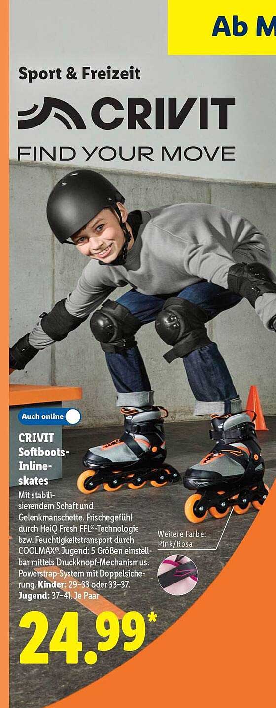 Crivit Softboots-Inline-Skates Angebot bei Lidl - ProspektGuru.de