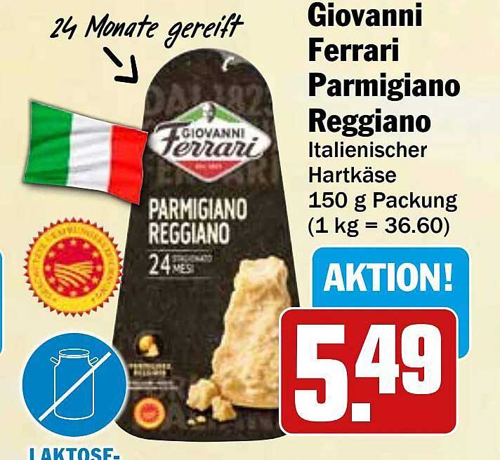 Giovanni Ferrari Parmigiano Reggiano Italienischer Hartkäse 150 G ...