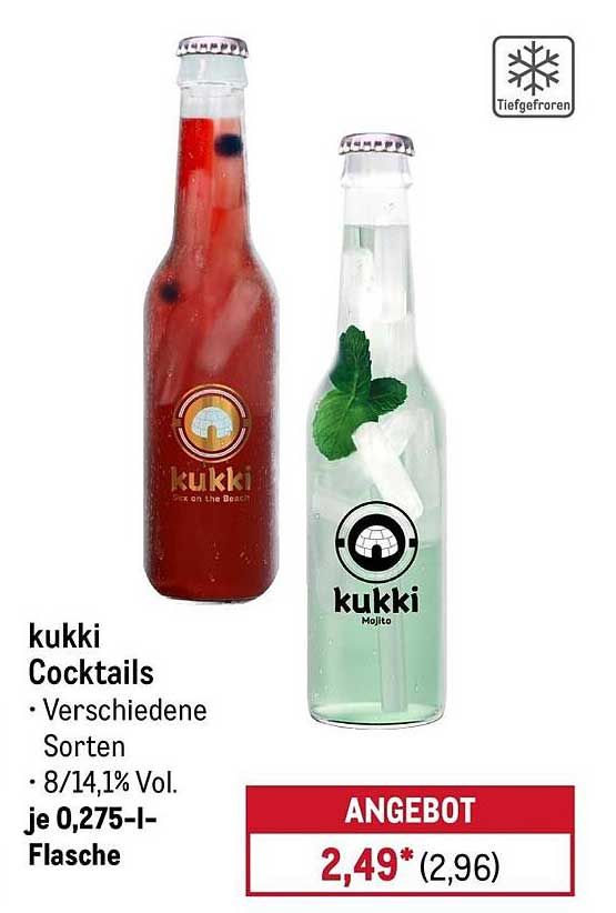 Kukki Cocktails - Verschiedene Sorten Je 0,275-L-Flasche Angebot bei ...