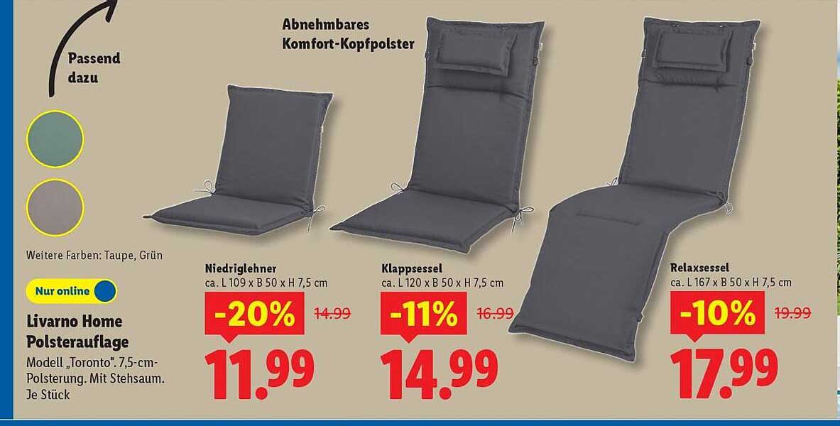 Wunderbar Niedriglehner Auflagen Lidl Ebenbild