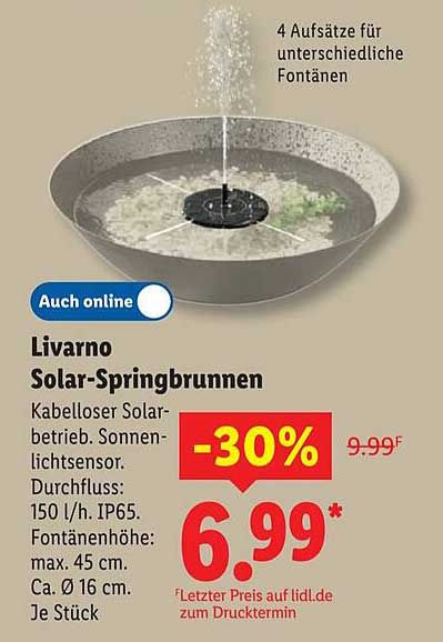 Schöne Solar Springbrunnen Lidl Bilder